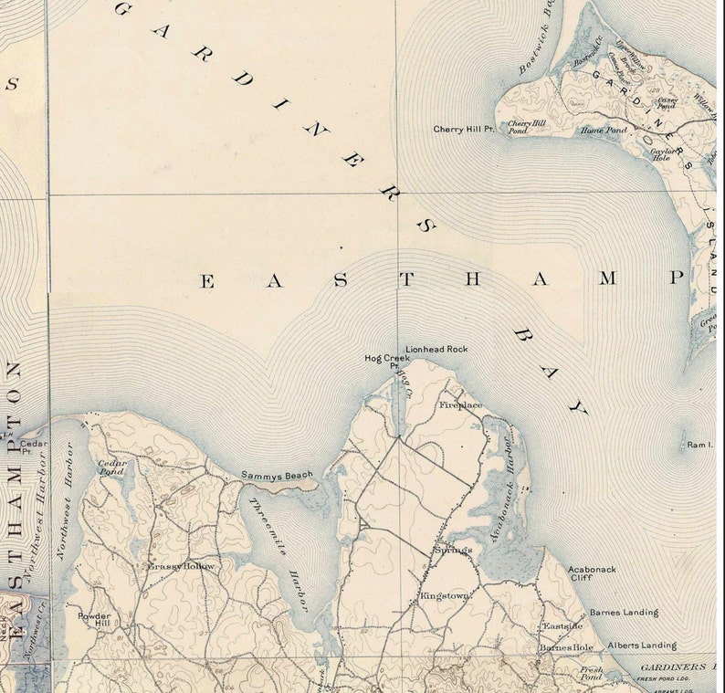 Southold & Shelter Island 1904 Long Island New York Old - Etsy