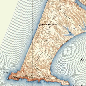 Point Reyes 1916 Old Topo Map - 1957 Edition - an Edited Reprint of the ...