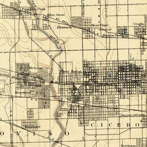 Chicago - Ca. 1901 - USGS Old Topographic Map Custom Composite Illinois ...