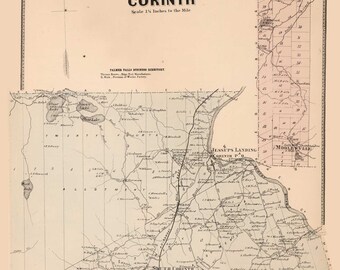 Old Corinth Map - Etsy
