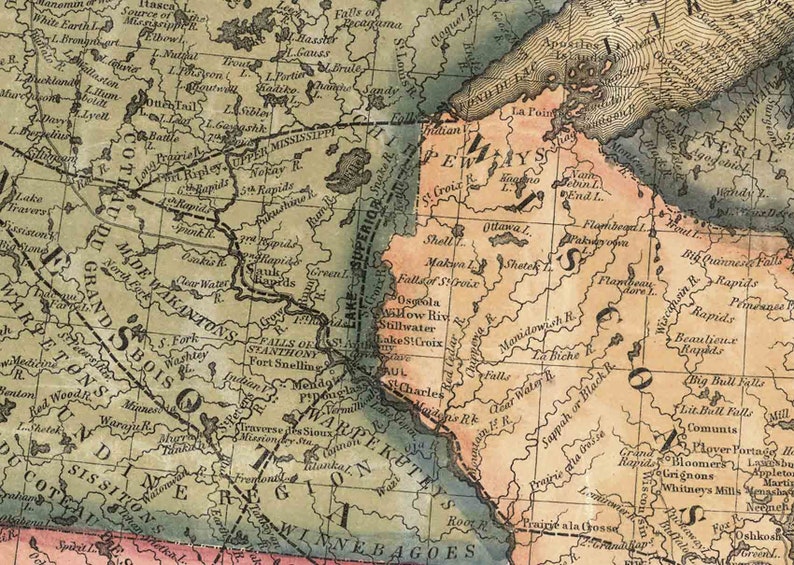 The United States of America 1855 Railroads Map USA Map RR - Etsy