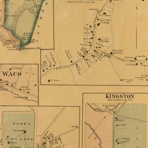 Madison County Kentucky 1876 - Old Wall Map With Homeowner Names ...