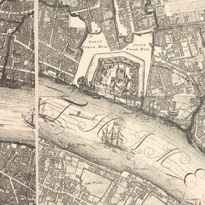London England 1682 Old Map Reprint - Etsy