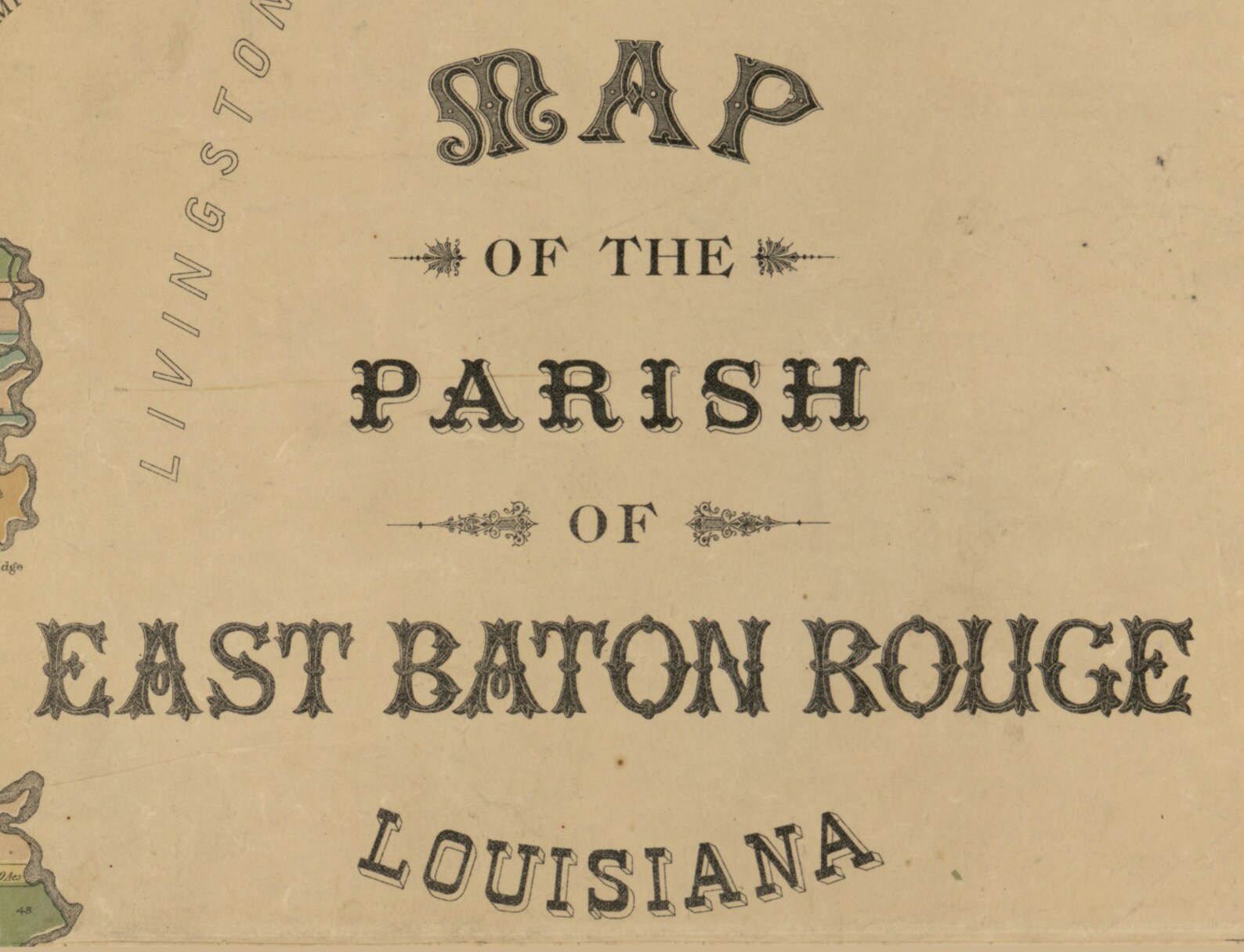 East Baton Rouge Parish Louisiana 1895 Old County Wall Map - Etsy
