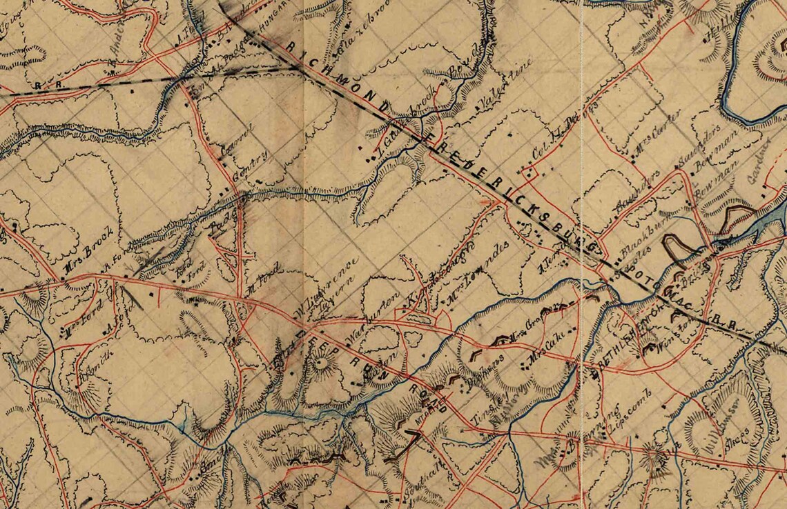 Henrico County Virginia 1864 - Old Wall Map With Homeowner Names ...