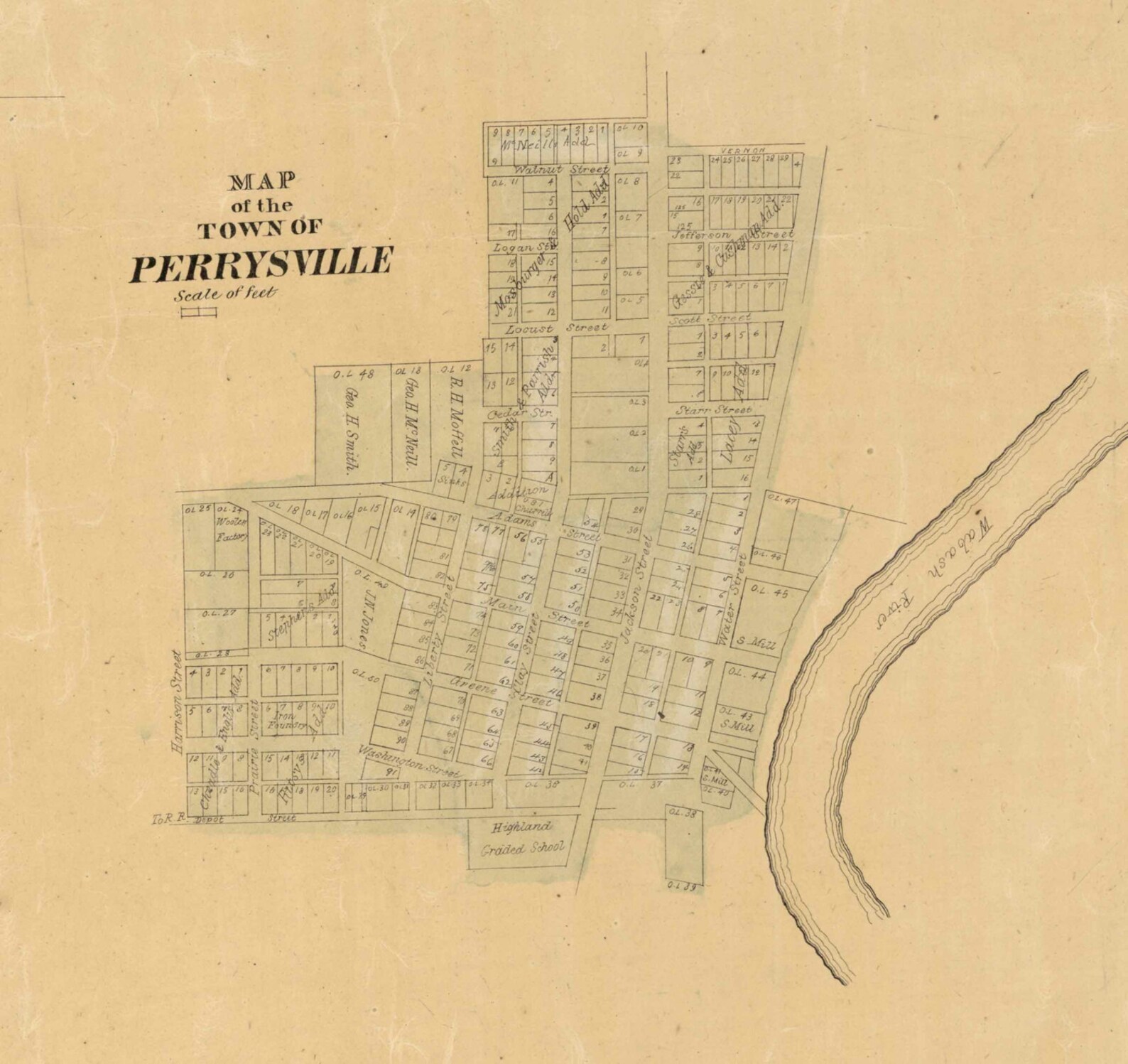 Vermillion County Indiana 1872 - Old Wall Map Reprint With Landowner ...
