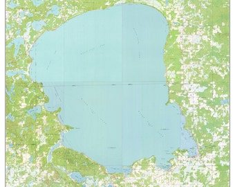 Mille Lacs Lake Map | Etsy