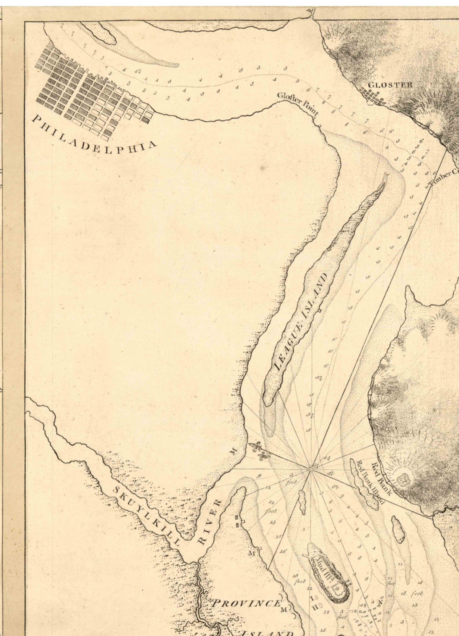 Delaware River 1779 Map Revolutionary War Survey by British - Etsy