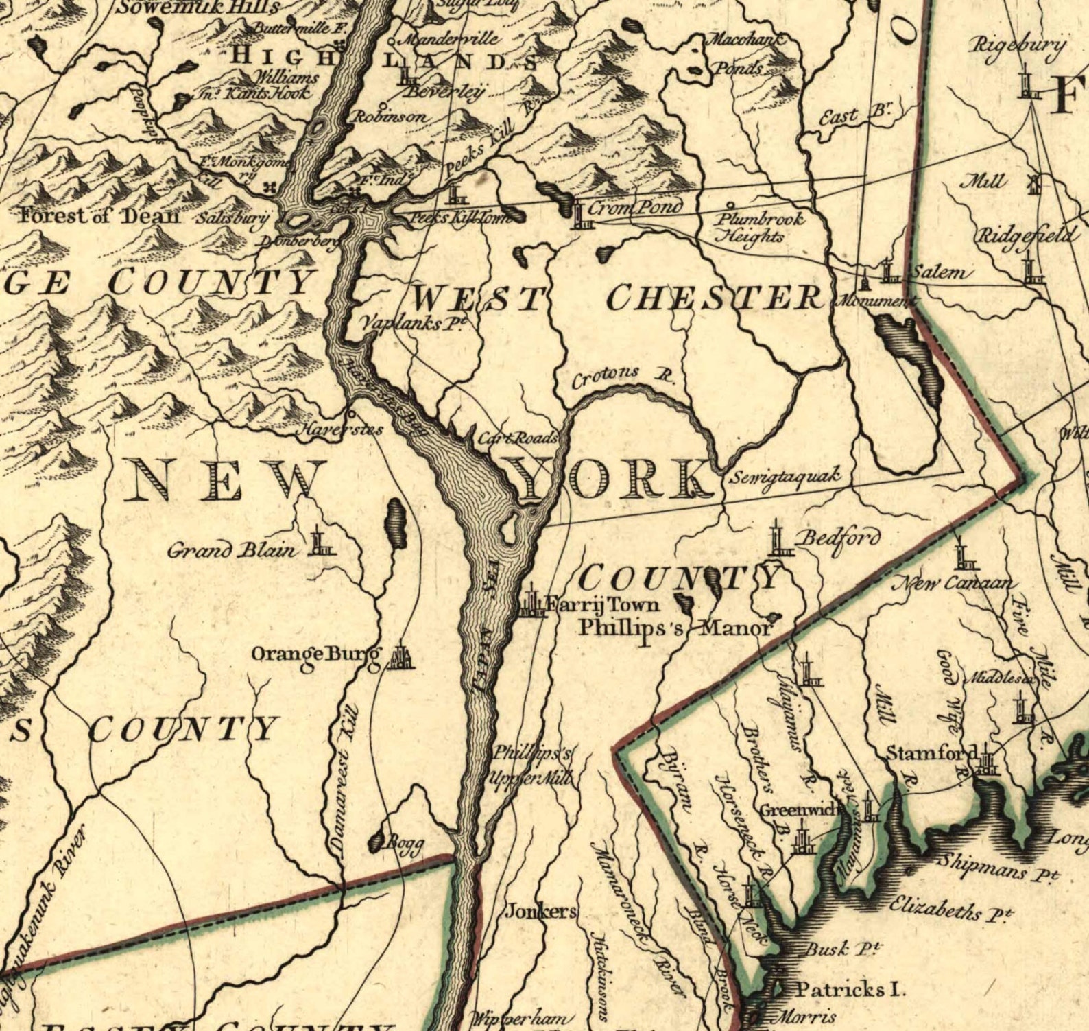 Connecticut and Long Island 1780 Map - by Covens & Mortier Reprint LIP ...