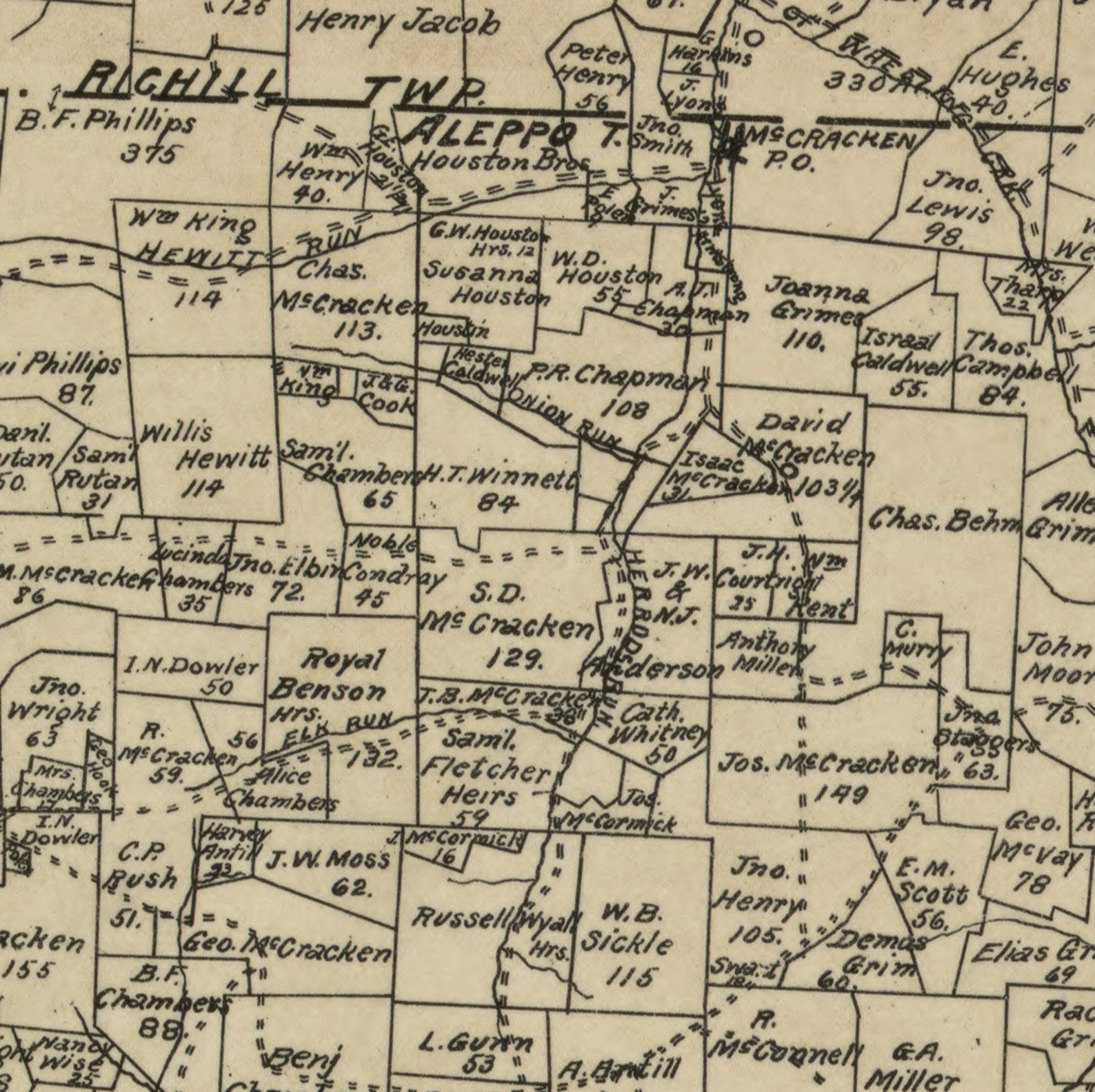 Greene County Pennsylvania 1897 Old Wall Map With Owner | Etsy