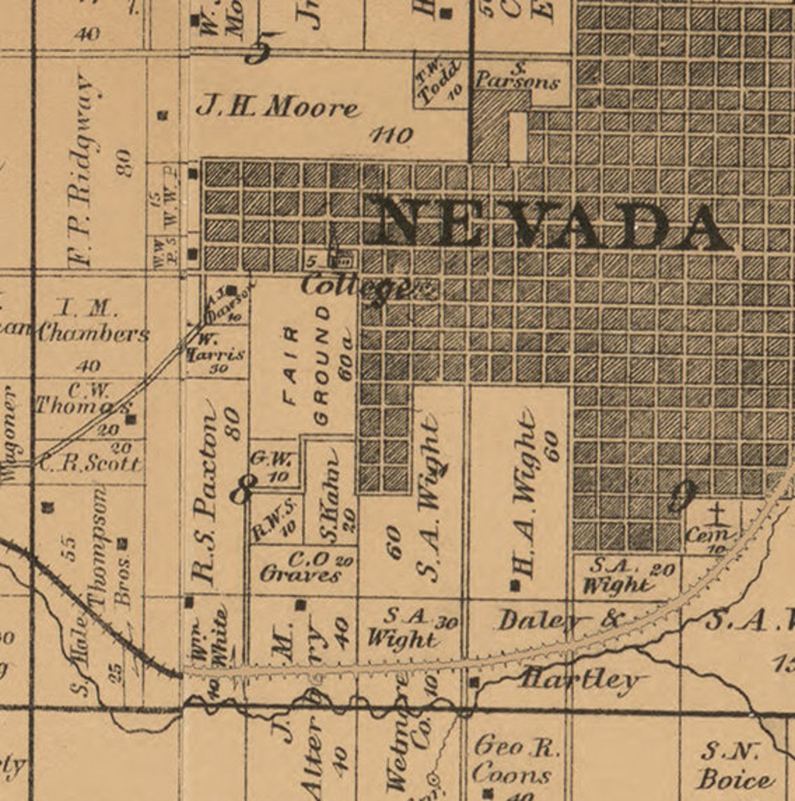 Vernon County Missouri 1886 Old Wall Map With Landowner & | Etsy