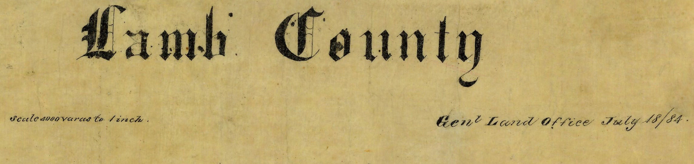 Lamb County Texas 1884 Old Wall Map With Lot Lines - Etsy