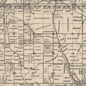 Douglas County Nebraska 1900 - Old Wall Map Reprint With Landowner ...