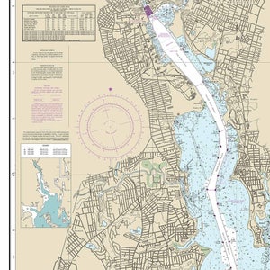 Providence River RI - 2013 Nautical Map by the USCGS - Reprint Harbors ...