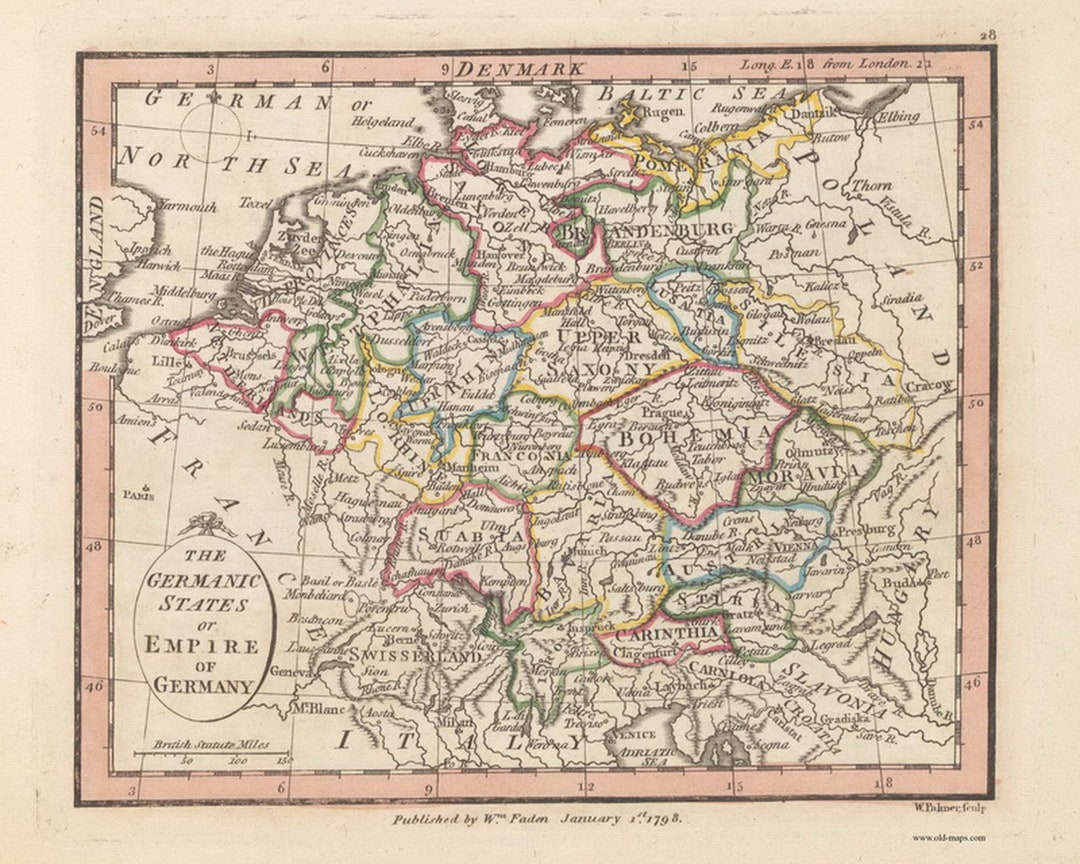 Germany 1804 Old Map - Europe - Etsy