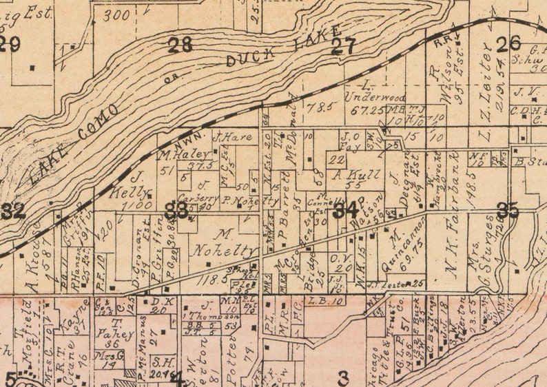 Walworth County Wisconsin 1900 Old Wall Map Reprint With | Etsy