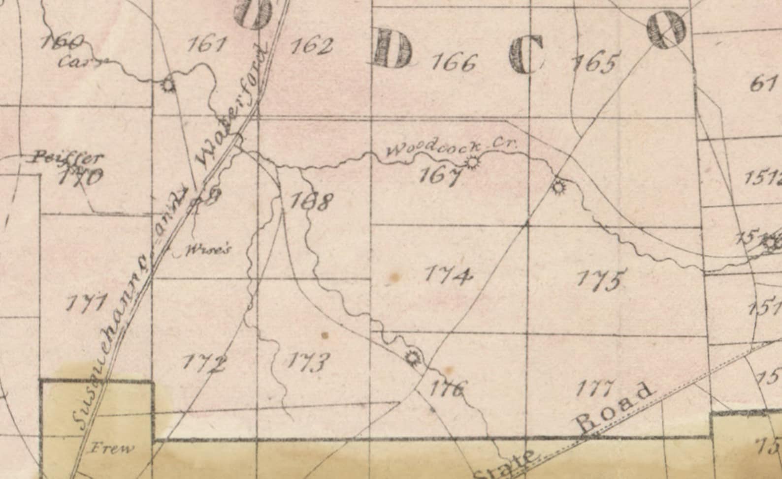 Crawford County Pennsylvania 1839 Old Map Genealogy Reprint | Etsy