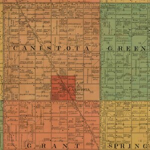 Mccook County South Dakota 1900 - Old Wall Map With Landowner Names ...
