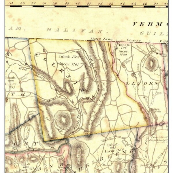 Colrain Map - Etsy