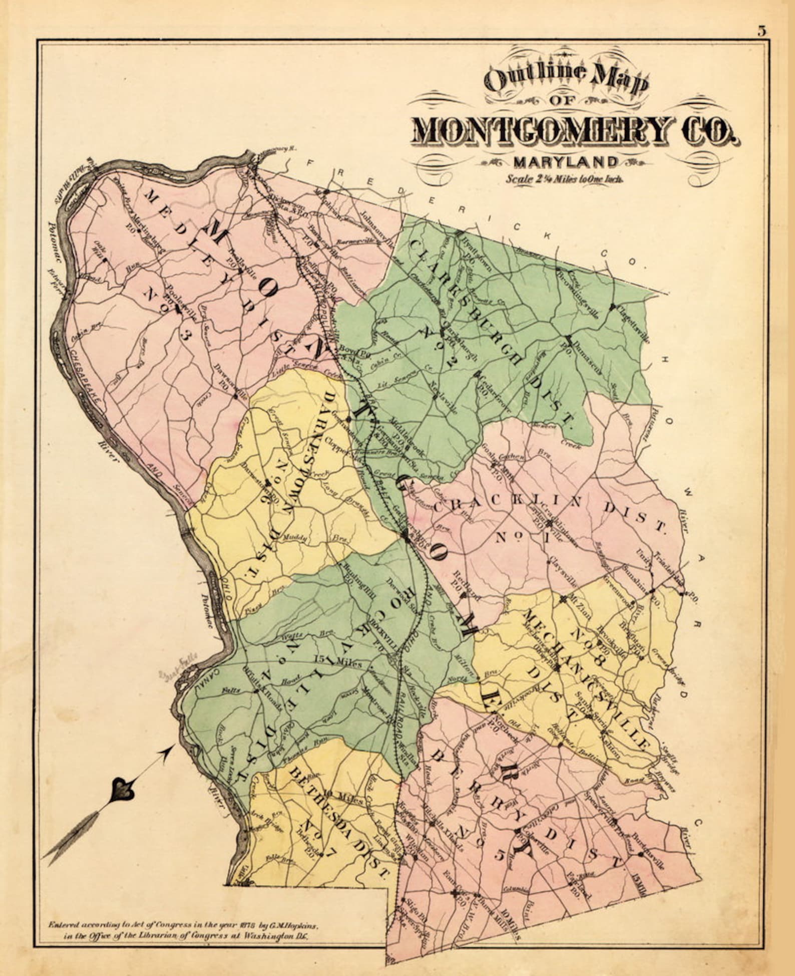 Montgomery County 1879 Old Map Montgomery Co Reprint Atlas - Etsy