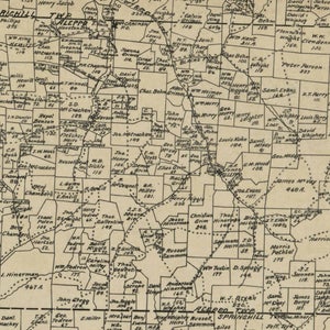 Greene County Pennsylvania 1897 - Old Wall Map With Owner Names, Farm ...