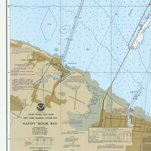 Sandy Hook Bay - 1986 Nautical Map - New Jersey Harbors 2 -12330 ...