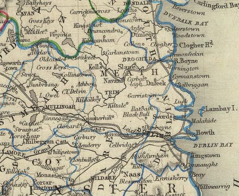 Ireland 1851 Map by Rapkin Old Map Reprint - Etsy