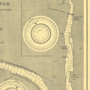 Passaic River Newark Bay to Belleville 1898 Nautical Map New Jersey ...