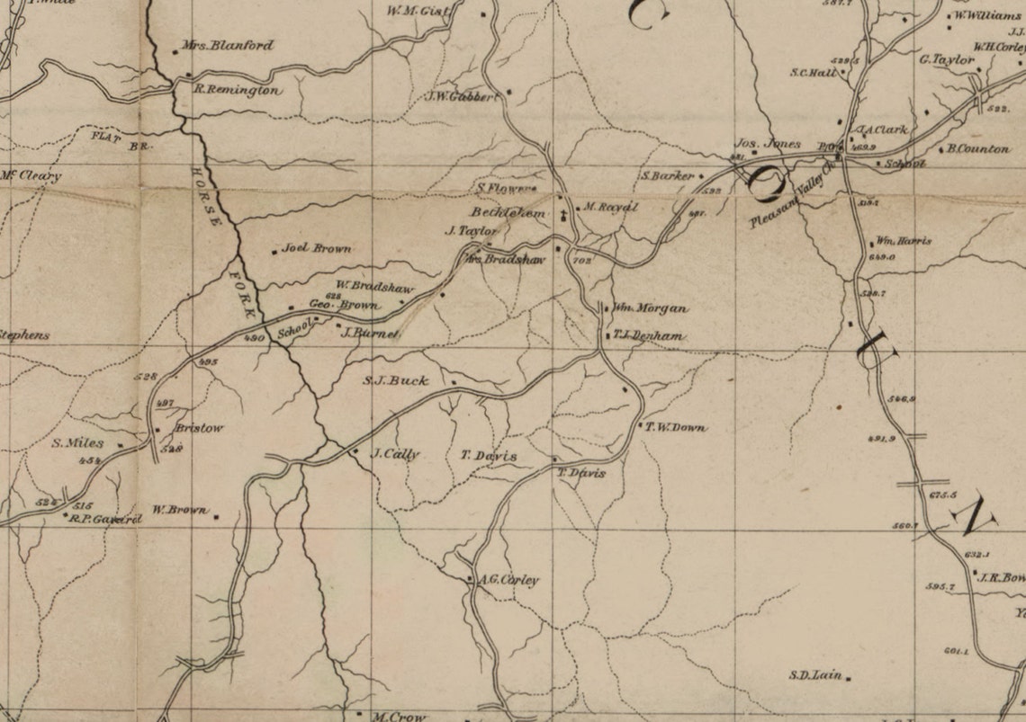 Hancock County Kentucky 1887 Old Wall Map With Homeowner | Etsy