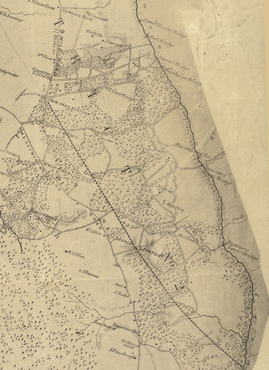 Henrico County Virginia 1853 Old Wall Map With Homeowner | Etsy