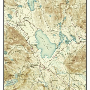 Ossipee Lake - 1928 Old Topographic Map by USGS Custom Composite ...