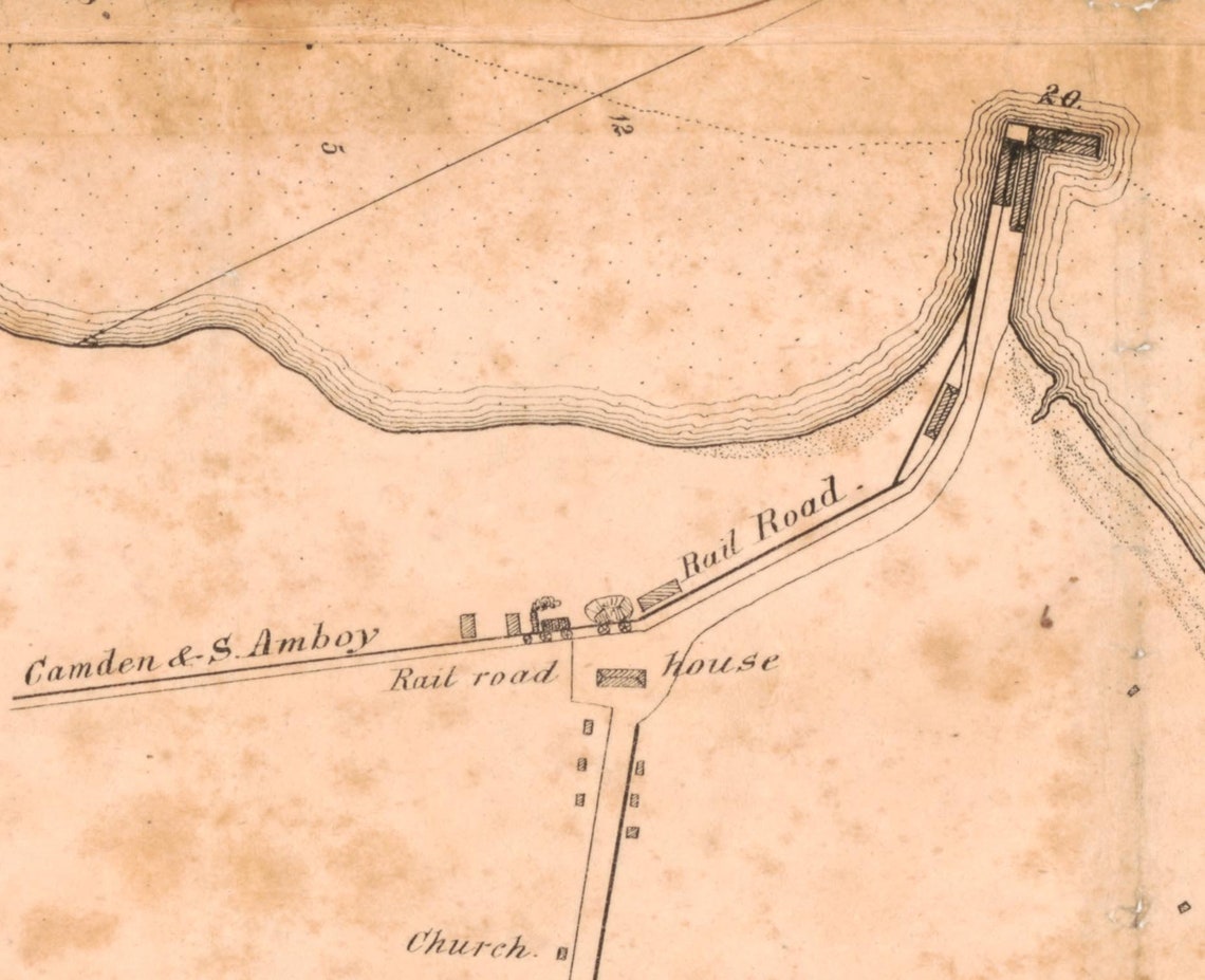 Perth Amboy, New Jersey, 1836, Old City Map Reprint - Etsy