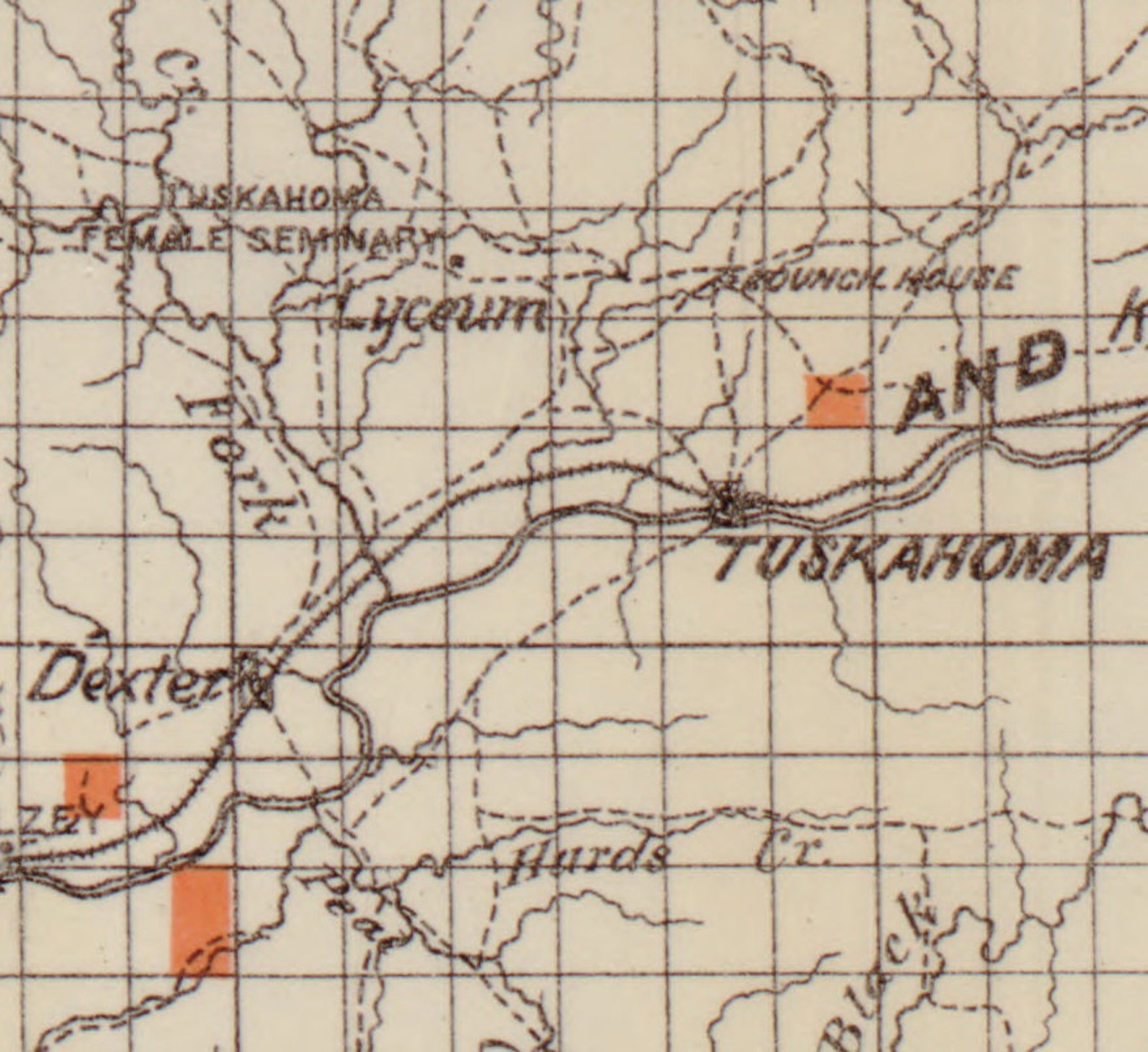 Map of the Choctaw Nation 1903 - Now Part of Oklahoma - Old Wall Map ...