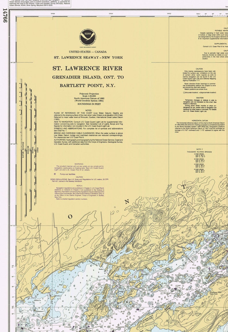 St Lawrence River Grenadier Island to Bartlett Point, Clayton ...
