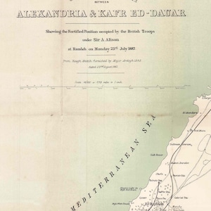 Alexandria Egypt Ca 1882 Map Military Reprint - Etsy