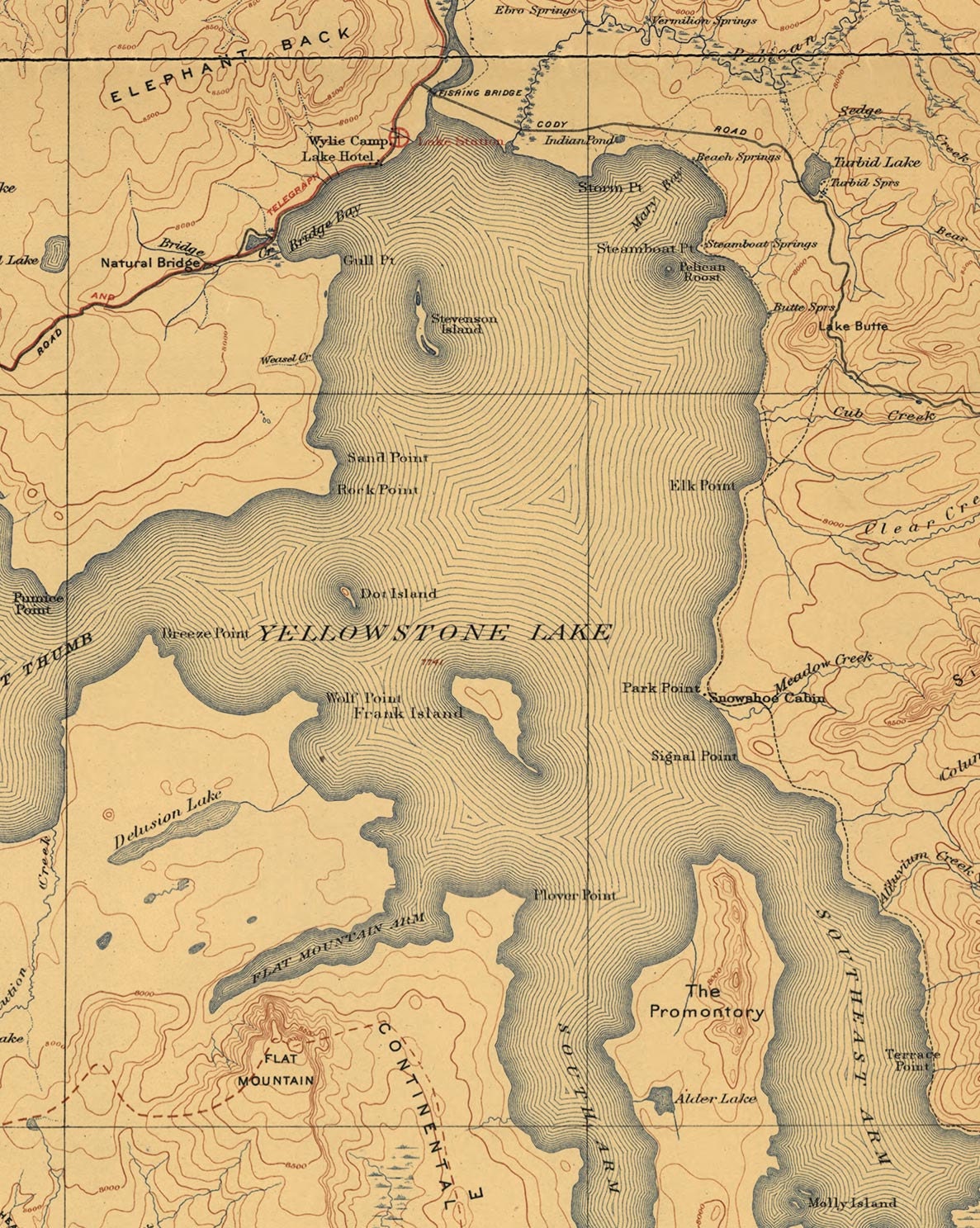 Yellowstone National Park 1912 Old Topographical Map Reprint - Etsy