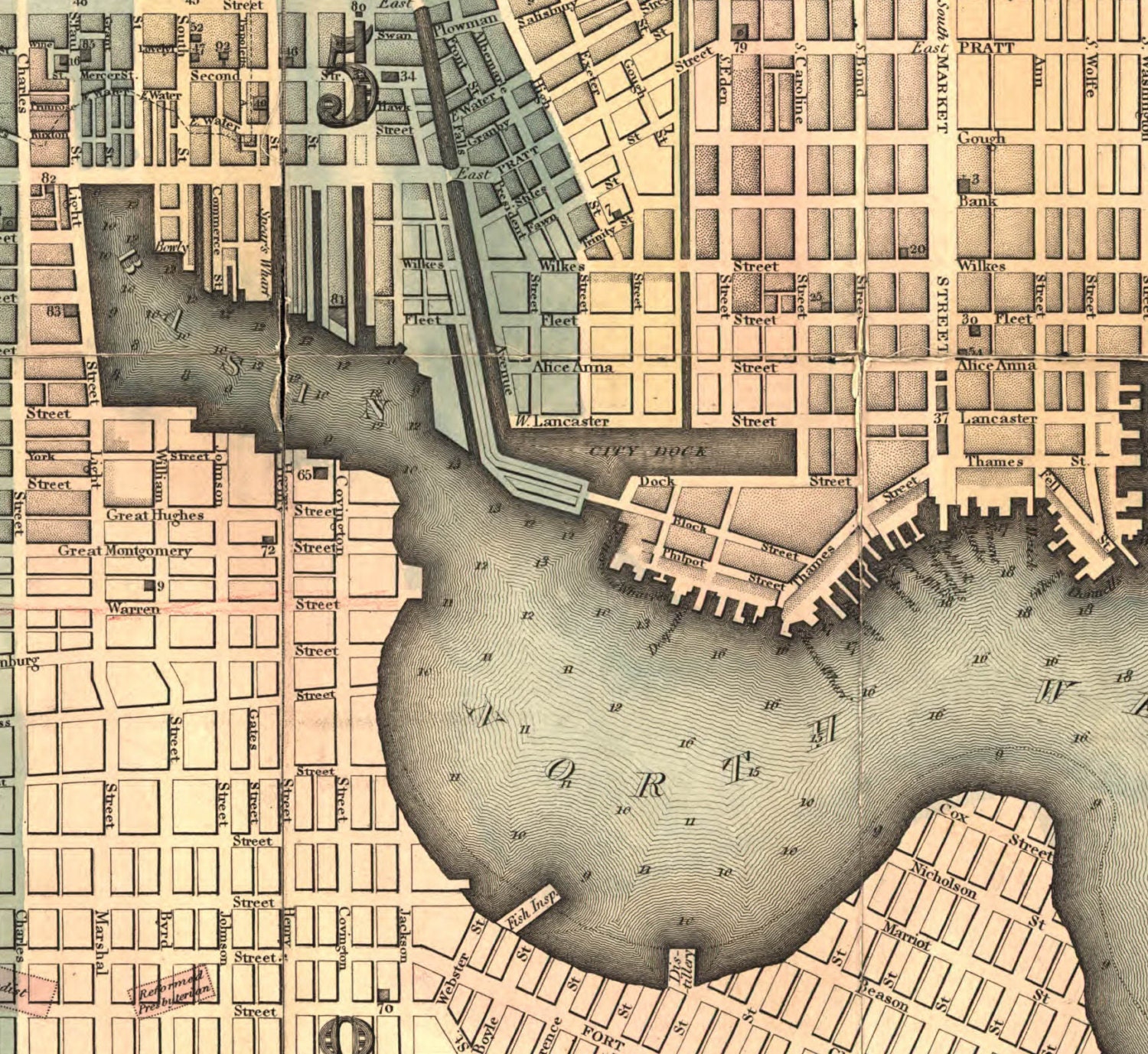 Baltimore 1822 Map Lucas Reprint - Etsy