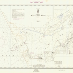 Muskegon Harbor 1966 - Lake Michigan - 125th Anniversary Edition ...