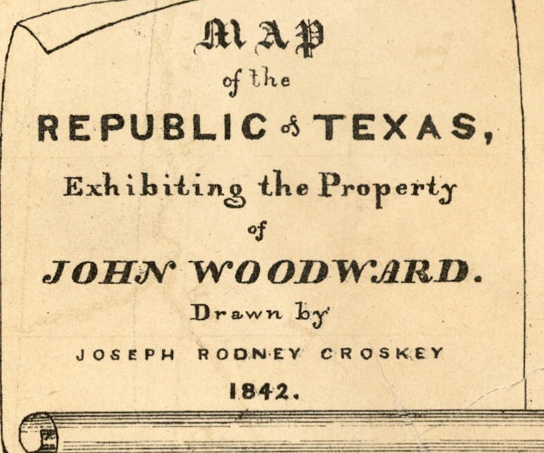 Republic of Texas 1842 State Map John Woodward Reprint | Etsy