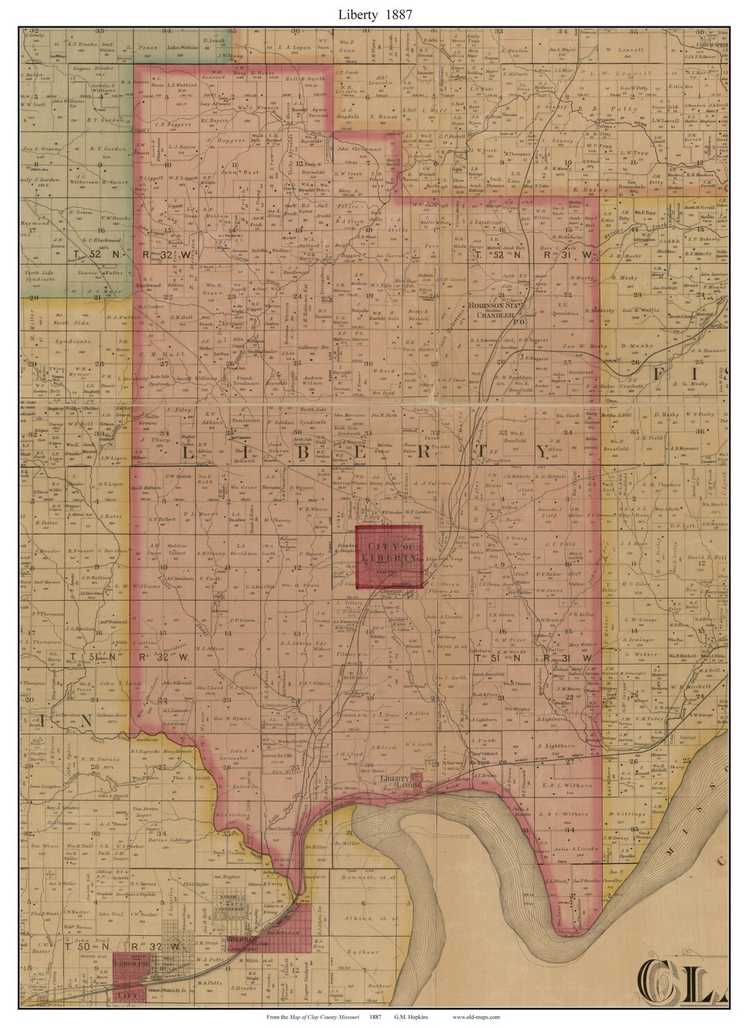 Liberty 1887 Old Town Map With Homeowner Names - Liberty Landing ...