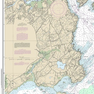Portland Harbor & Vicinity Cape Elizabeth Great Chebeague Island ...