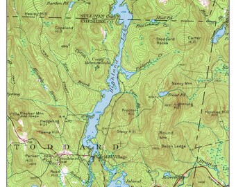 Highland Lake Map | Etsy