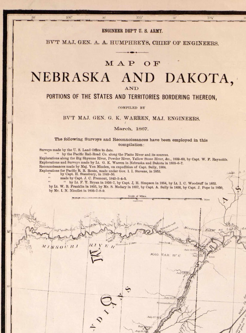 Nebraska and Dakota and Parts of Surrounding Territory - 1867 Rice ...