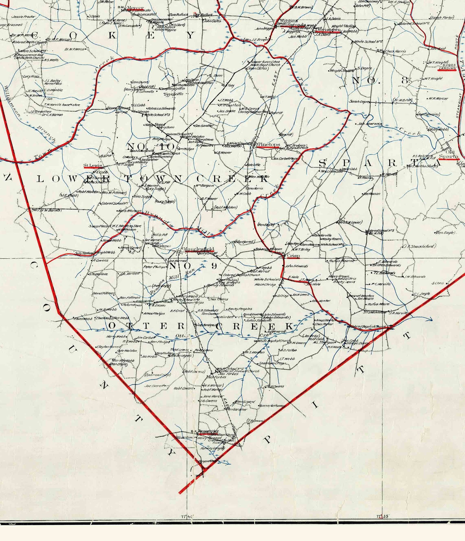 Edgecombe County North Carolina 1905 Old Wall Map With - Etsy