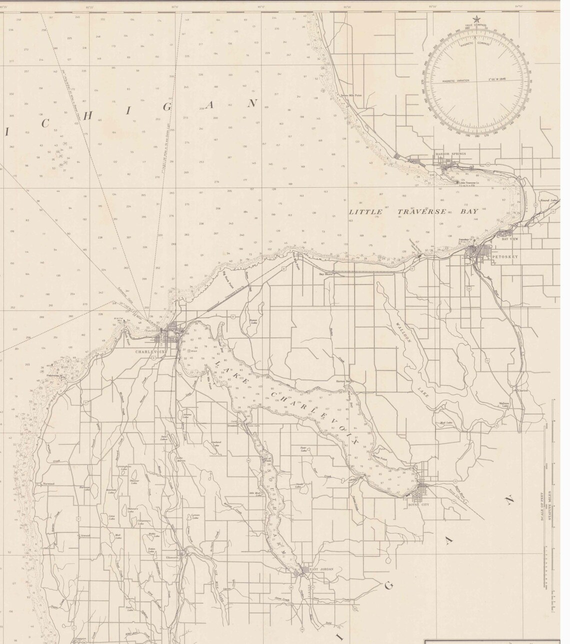Grand Traverse Bay to Little Traverse Bay - 1947 Lake Michigan ...
