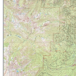 Trinity Lake 1998 Old Topographic Map USGS Custom Composite Reprint ...
