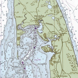 Cape Cod Bay - 1968 Nautical Map - 80000 AC Reprint Ed - Chart 1208 ...