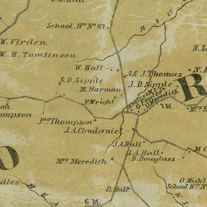 Kent County Delaware 1859 - Old Wall Map With Homeowner Names Reprint ...