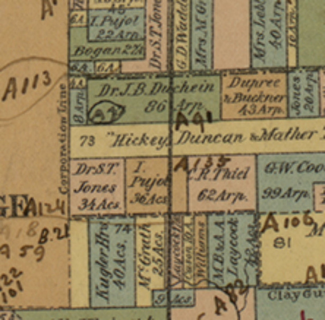 East Baton Rouge Parish Louisiana 1895 Old County Wall Map - Etsy