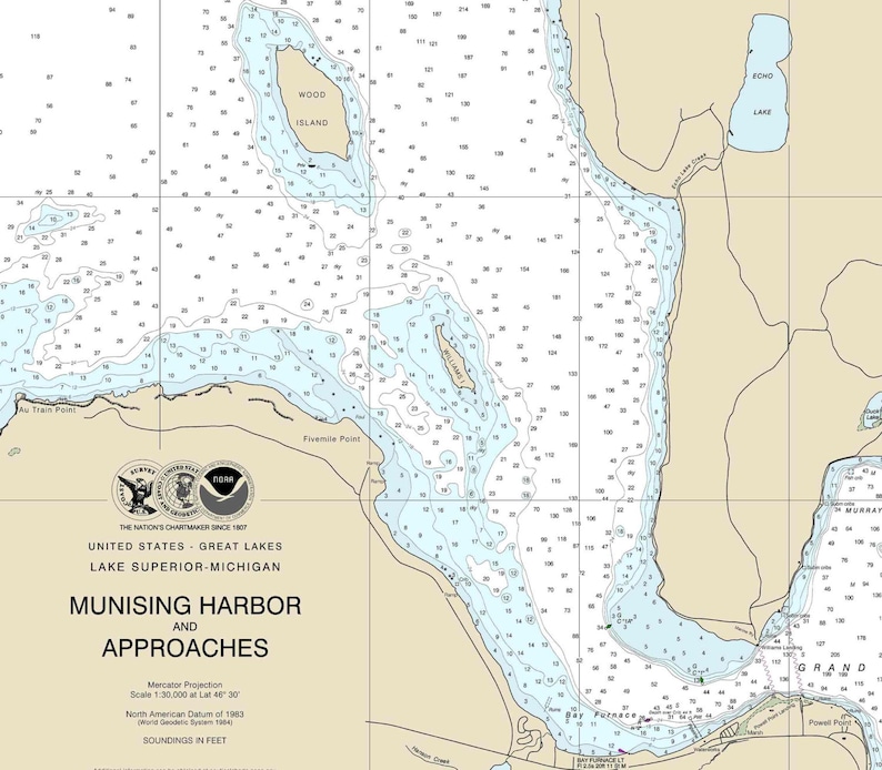Munising Harbor and Grand Island 2014 - Lake Superior, Michigan ...